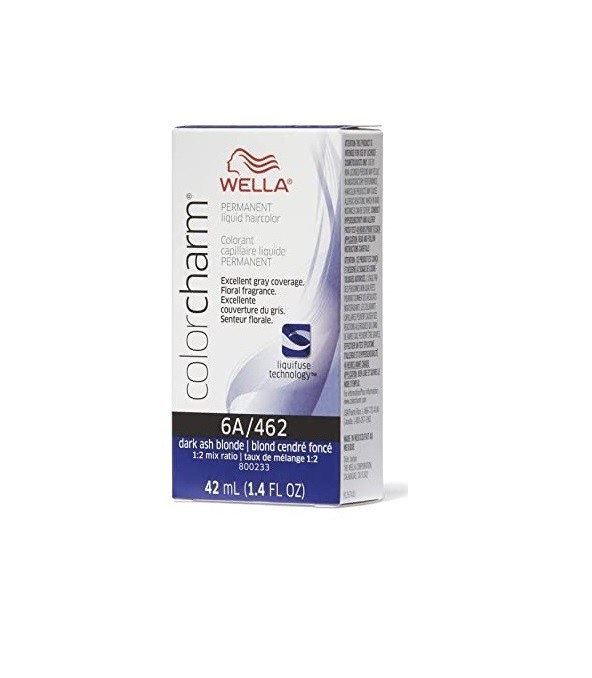 Wella 6A Dark Ash Blonde Color Charm Permanent Liquid Haircolor